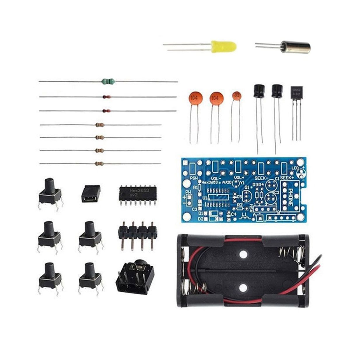 RDA5807 DIY электронные комплекты беспроводной стерео FM радиоприемник ...