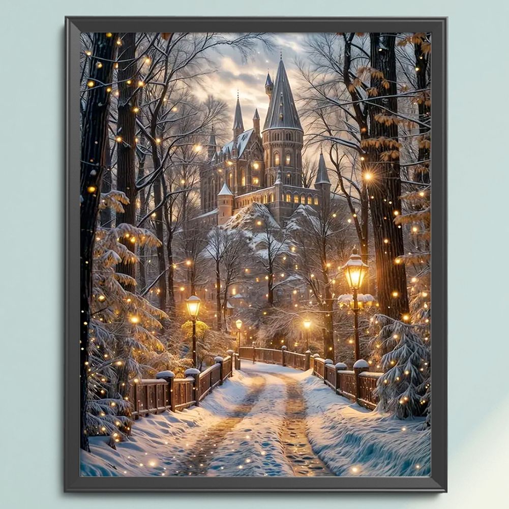 Полная вышивка Eco-Cotton Thread 11ct Printed Castle Cross Stitch Kit ...