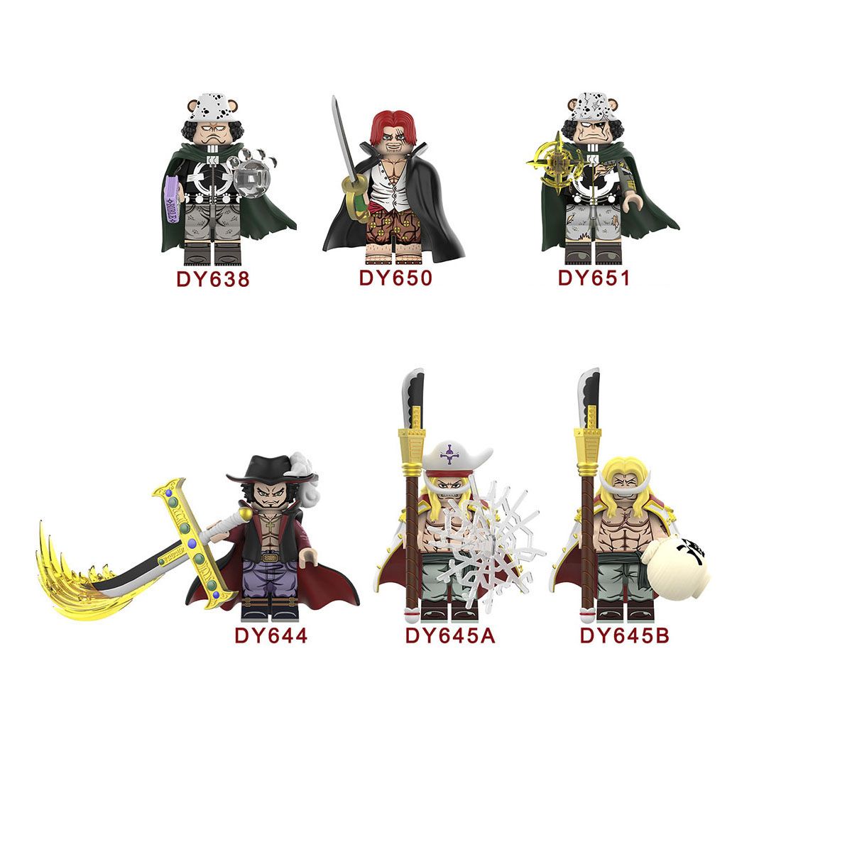 Игрушечные строительные блоки серии One Piece, 6 шт., 4,5 см ...