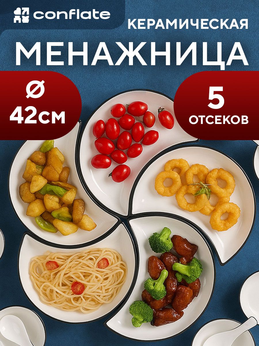 Набор тарелок Conflate, Фарфор купить c доставкой на OZON по низкой ...