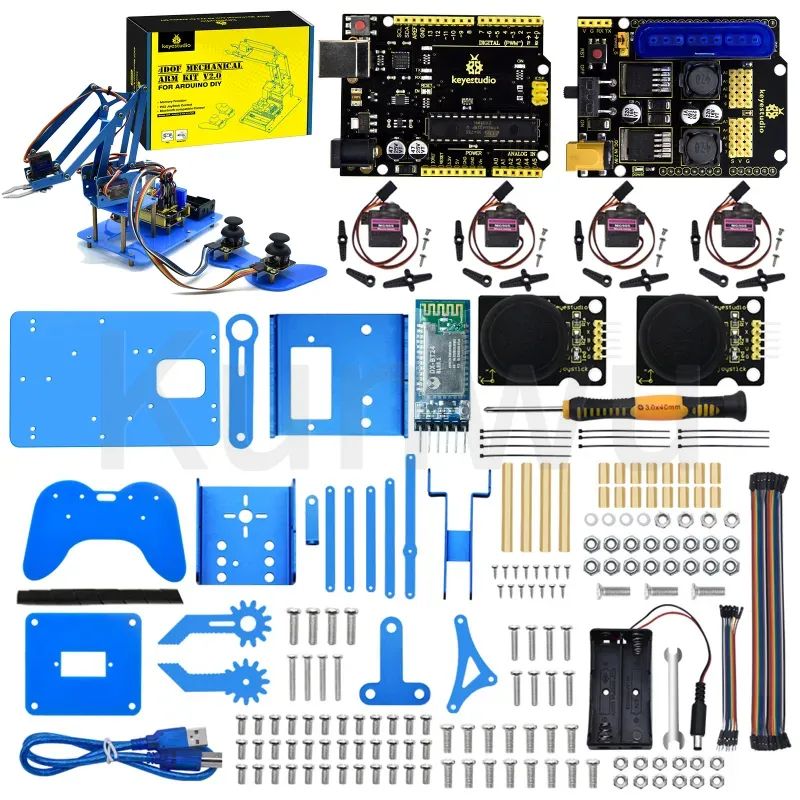 Стартовый набор 4DF Metallic Mechanical Robot Arm V2.0 для Arduino с ...