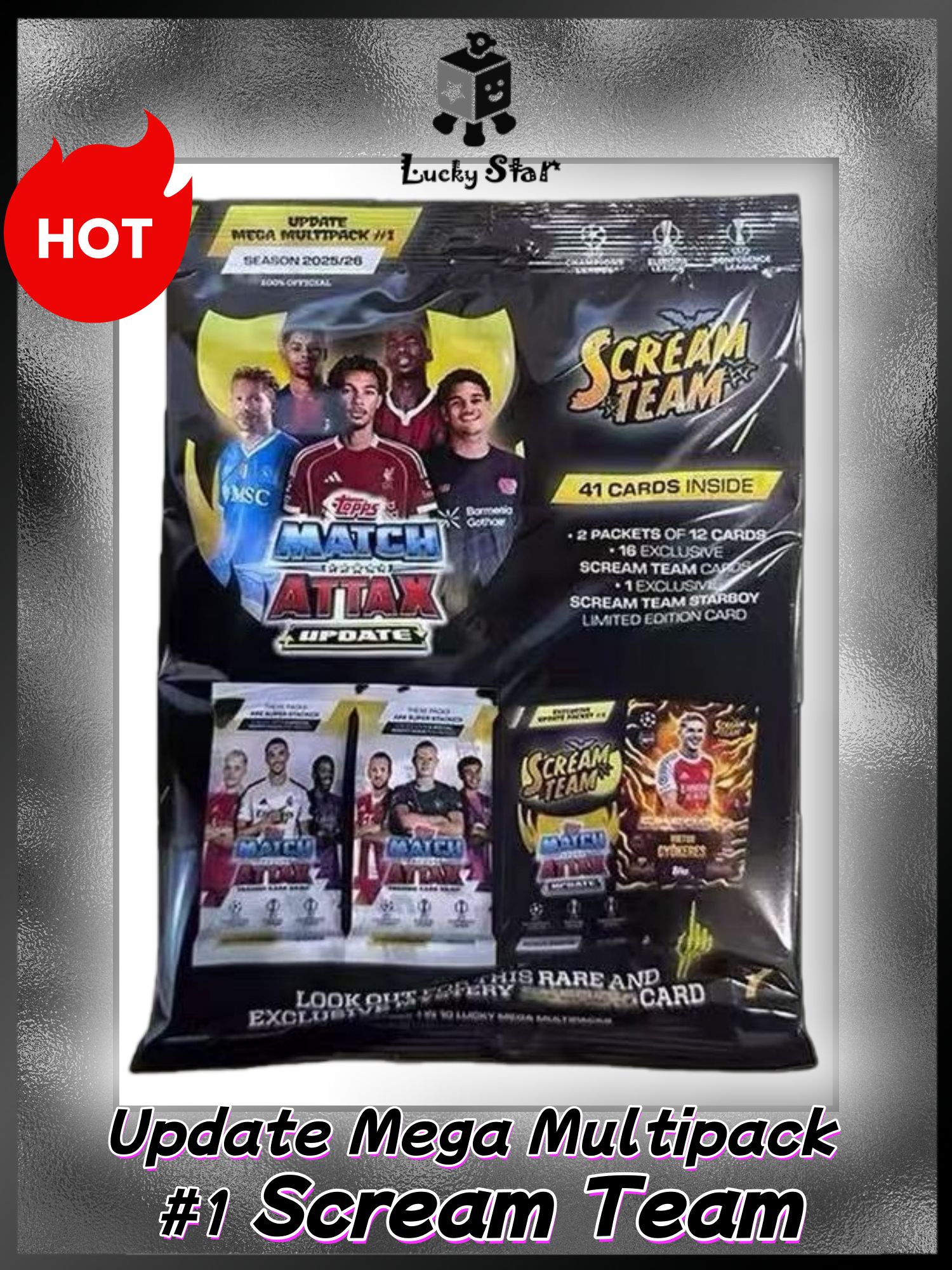 Topps,Match Attax 2025/26 Update Mega Multipack #1 Scream Team UEFA ...