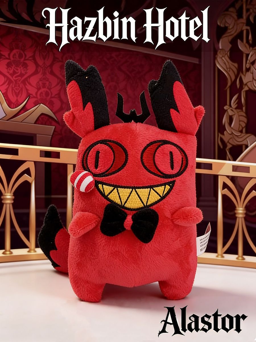Мягкая Игрушка аниме Отеля Хазбин Cursed Cat Alastor 20cm/ Hazbin Hotel ...