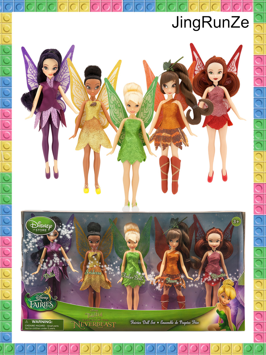 2015 Мини-куклы Disney Fairies, 5 штук, 14 см, коллекция Magic Fairy ...