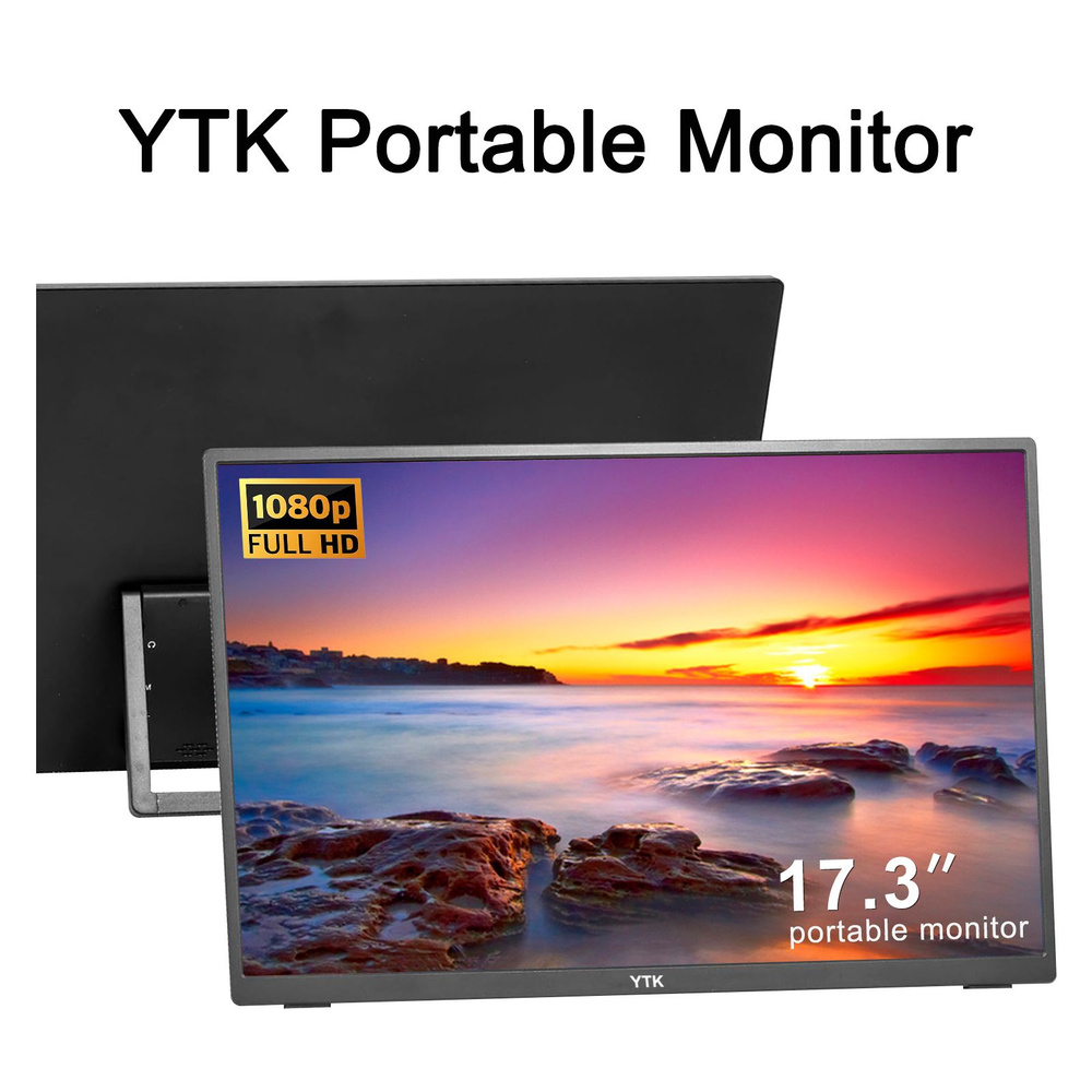Монитор YTK 17.3,Портативные Монитор,IPS 1920*1080,portable monitor ...