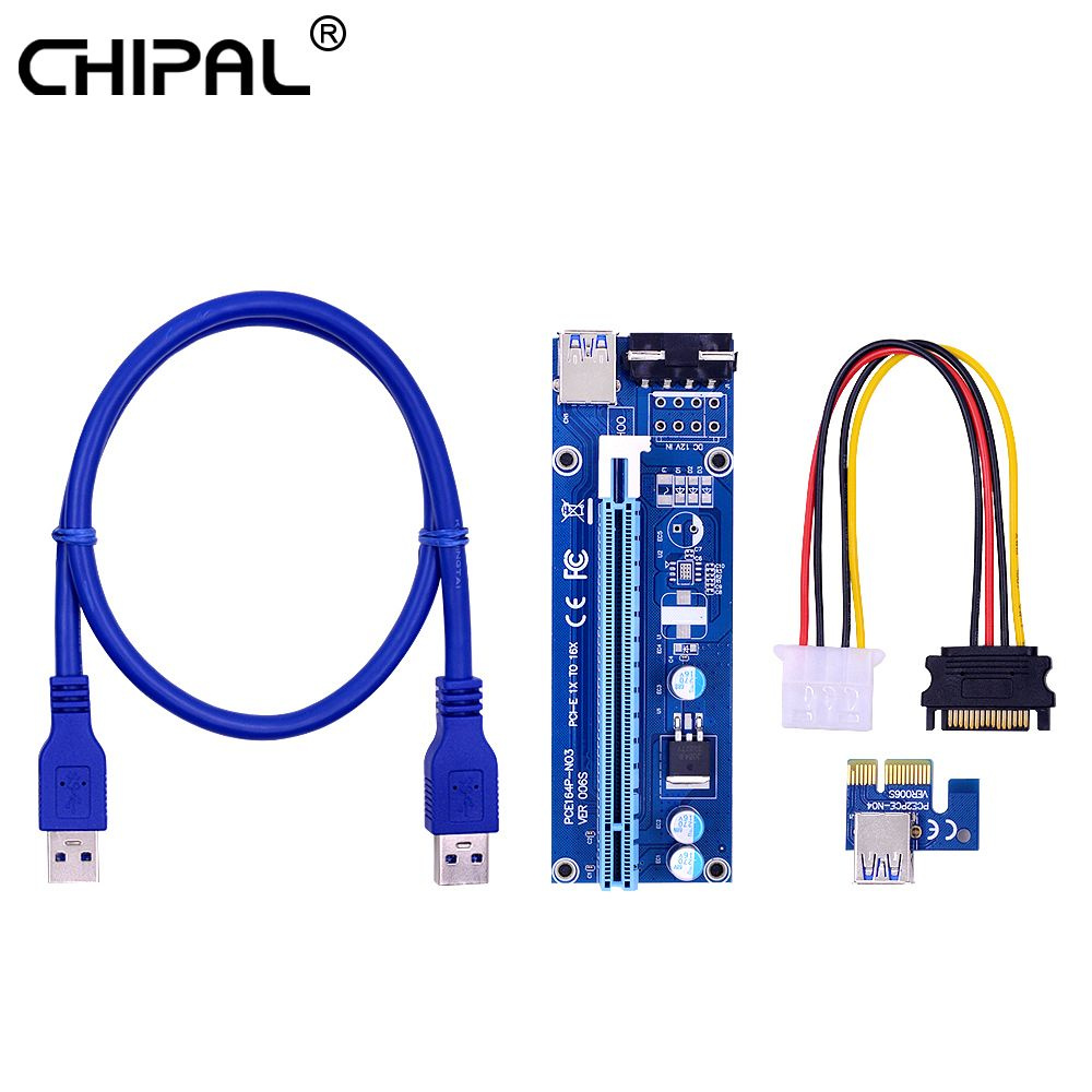 Райзер PCI-E для видеокарты CHIPAL VER006S Riser PCIE удлинитель PCI ...
