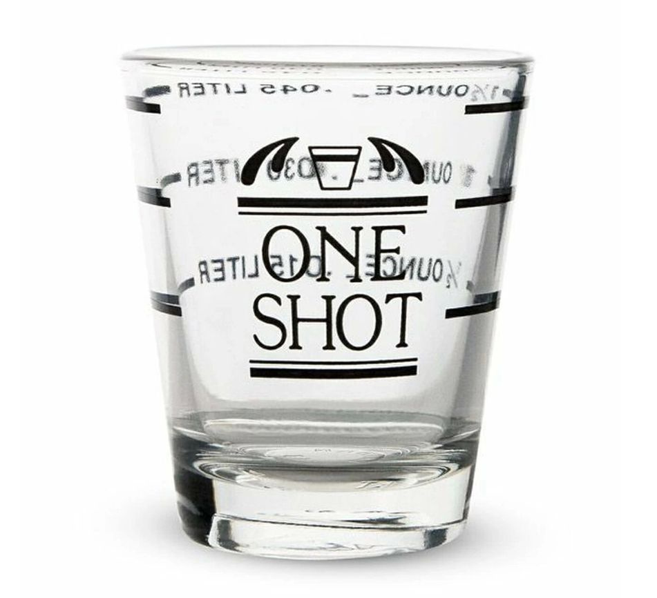 Мерный стакан бариста AnyBar Two Shot стекло, джиггер с делениями ...
