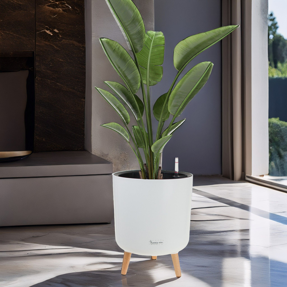 Кашпо для цветов напольное на ножках с автополивом PLANTA VITA Cylinder ...