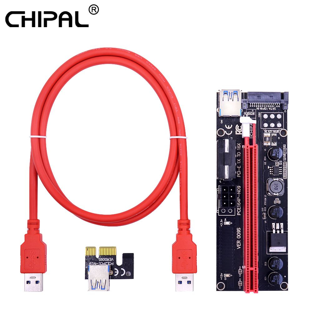 Pci E райзер для видеокарты Chipal 009s Riser Pcie удлинитель Pci
