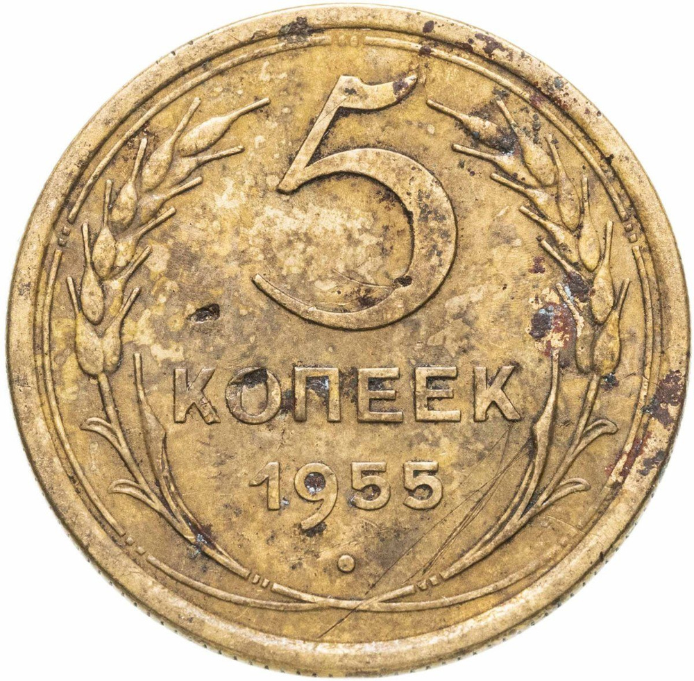 5 копеек 1955, Бронза, в сохранности VF - купить в интернет-магазине OZON с быстрой доставкой ...