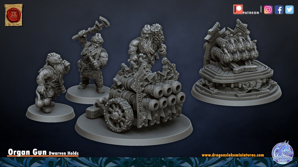 Миниатюра Warhammer Гномы Dwarf Organ Gun - купить с доставкой по ...