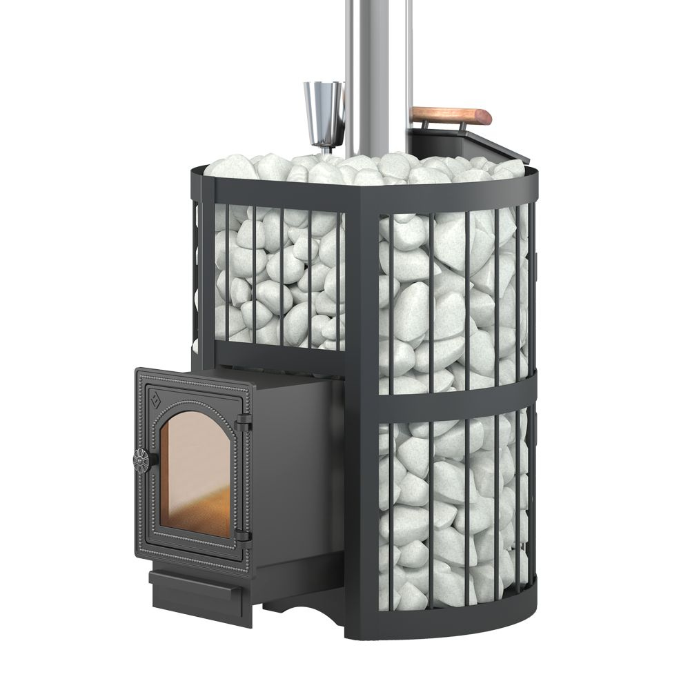 Чугунная печь для бани ЭТНА Стандарт 24 ДТ 4С Закрытая каменка купить с доставкой по