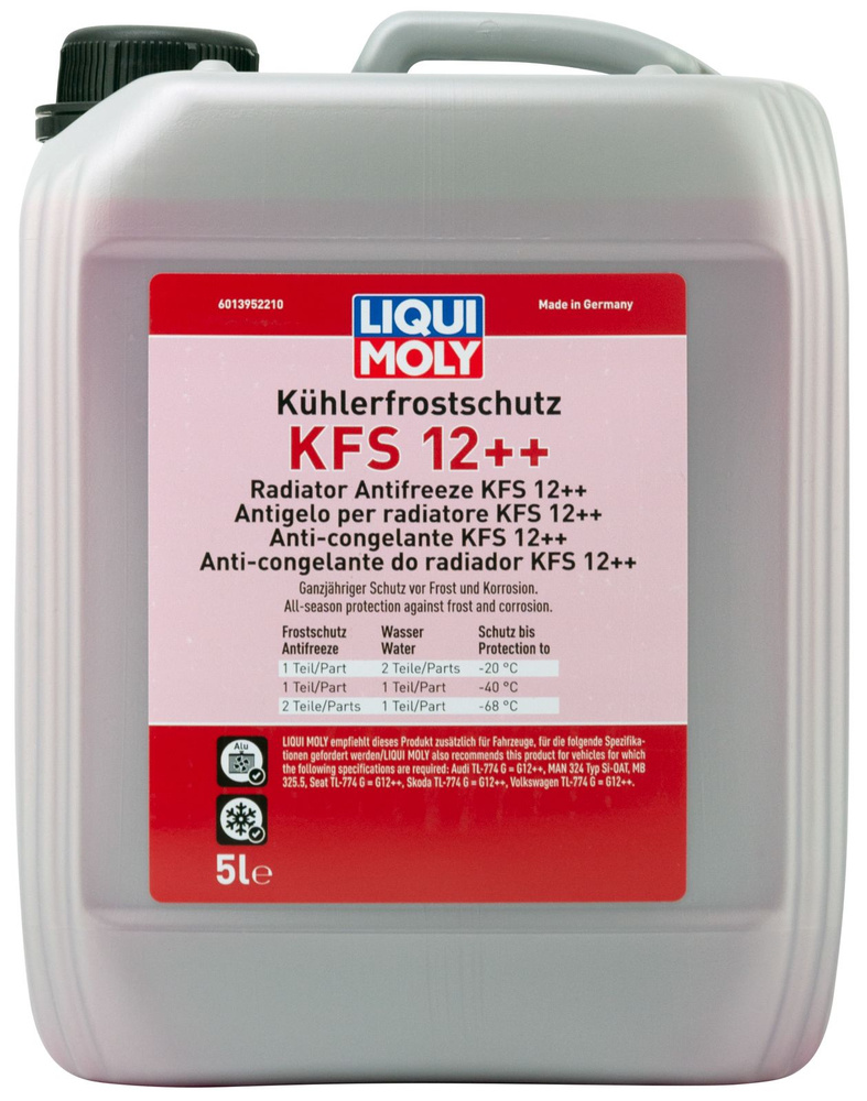 Антифриз концентрат LIQUI MOLY Kuhlerfrostschutz KFS 12++ Красный 5 Л купить на OZON по низкой ...