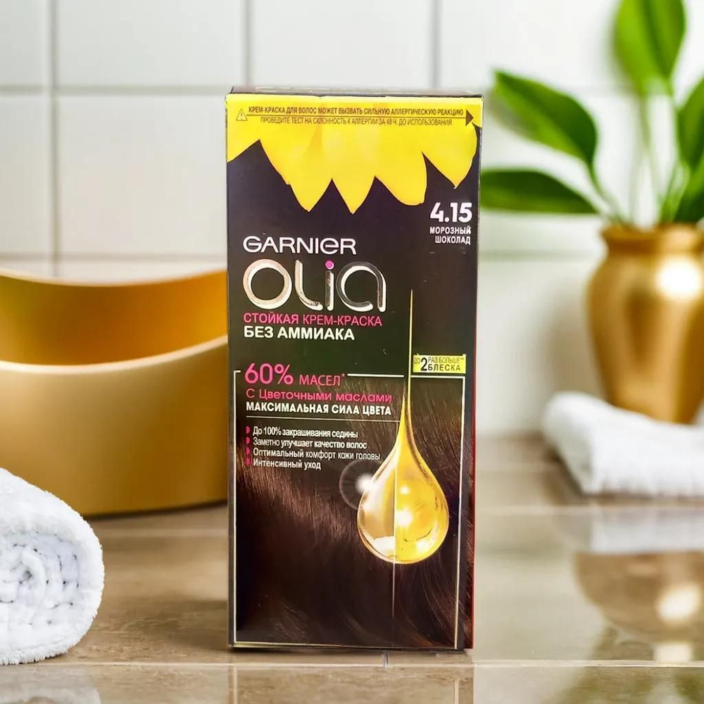 Краска для волос GARNIER OLIA тон 4.15 (Морозный шоколад) - купить с ...