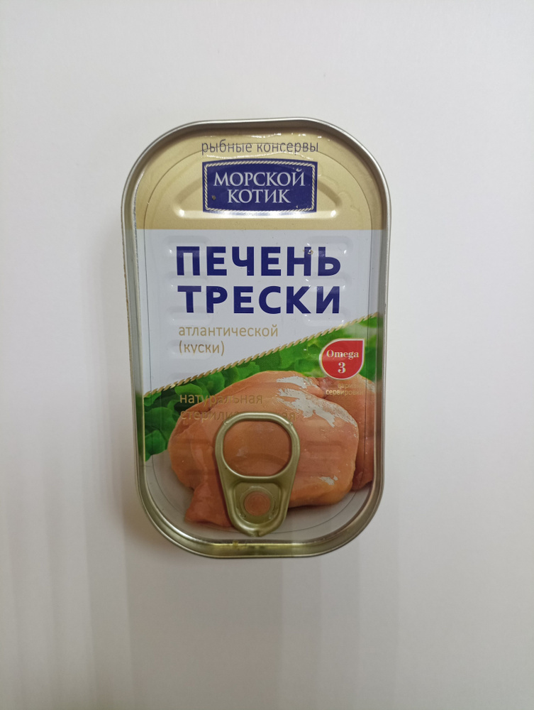 Печень трески "Морской котик" ж/б 115гр - 1 банка купить на OZON по ...