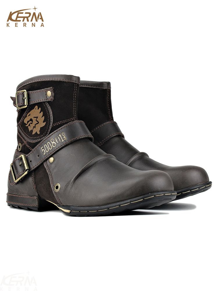 Сапоги Мужской KERNA ботфорты, размер 44 кофейный На любой сезон R (средняя) Без каблука Китай ...