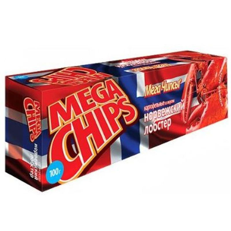 Чипсы картофельные Mega Chips со вкусом норвежского лобстера, 100г купить на OZON по низкой цене ...