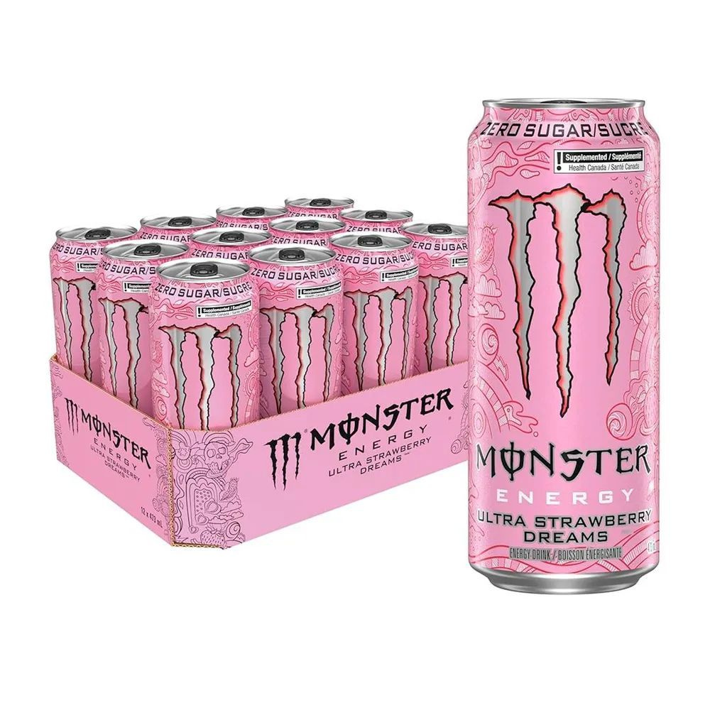 Monster Energy Ultra Strawberry Dreams Zero 500 мл. х 12 шт., Ирландия ...