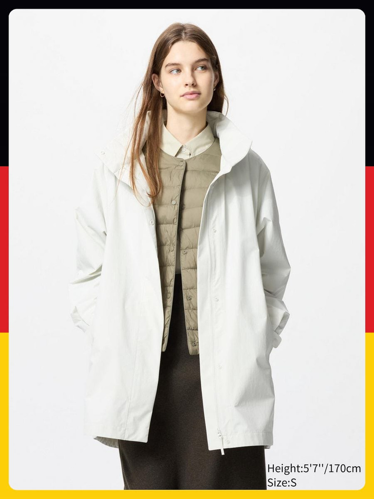 Парка Женский Uniqlo кремовый, размер 48, 50 Демисезон Не указана купить c доставкой на OZON по ...