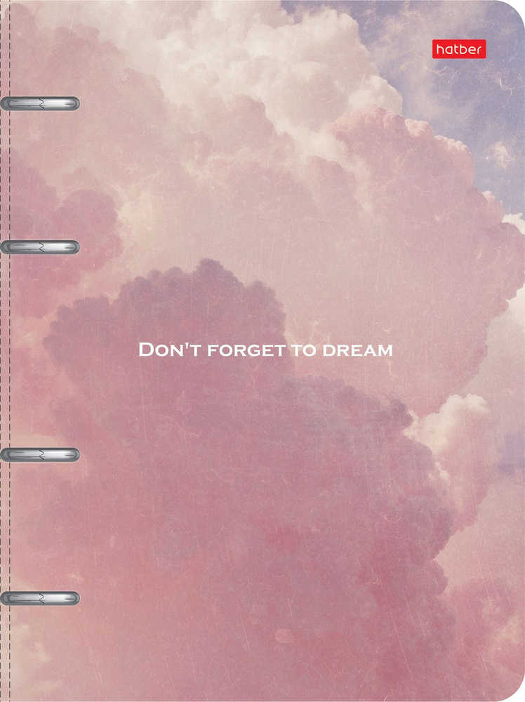 Тетрадь со сменным блоком Hatber 80 листов, формата А5, в клетку, на четырех кольцах -Dream ...