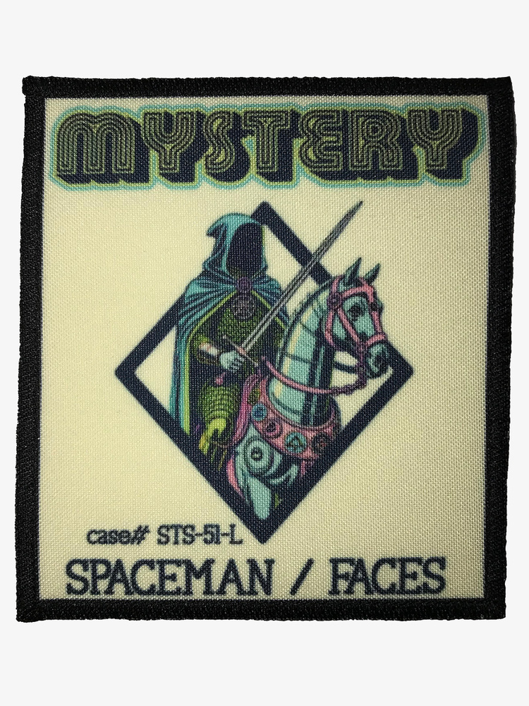 Нашивка Mystery "Spaceman / Faces" сублимационная патч группа black ...