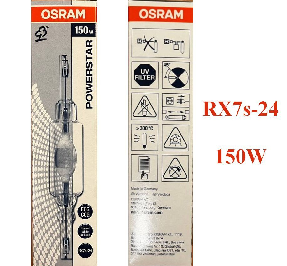 Osram RX7s-24 HQI-TS 150W/NDL EXCELLENCE POWERSTAR 678386 NEUTRAL WHITE ...