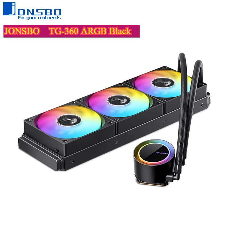 JONSBO TG-360 Black/White, Радиатор с водяным охлаждением и синхронным световым эффектом ...