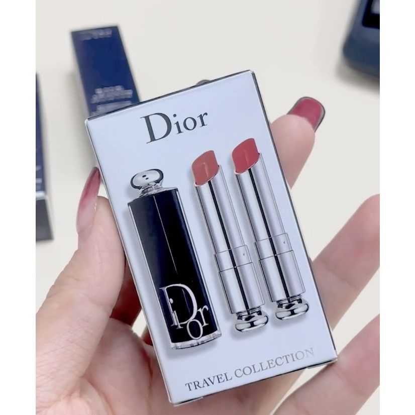 Блестящая помада Dior, номер: 740+527, комбинированный набор 1.6г * 2 ...