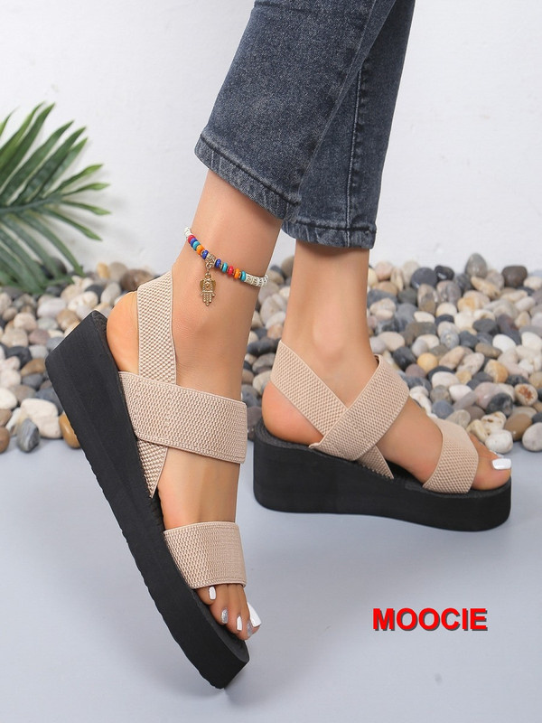 Босоножки Женский MOOCIE Платформа Полиэстер с ПУ пропиткой, EVA, размер 37 Толстая подошва Лето ...