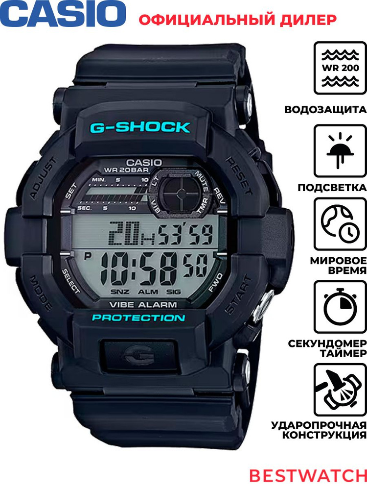 Мужские наручные часы Casio G-Shock GD-350-1C купить на OZON по низкой ...