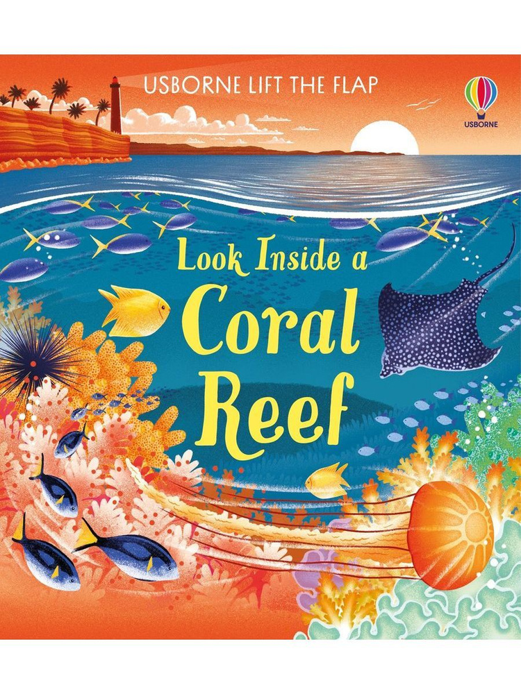 Usborne Lift-the-Flap Look Inside a Coral Reef интерактивная детская ...