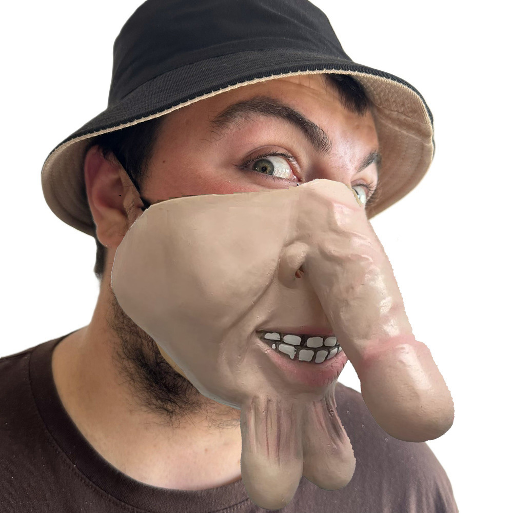 Карнавальная латексная маска для пениса, реквизит для розыгрышей купить ...