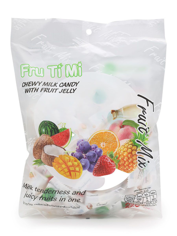 Fru Ti Mi Молочные ириски с желейной начинкой Фруктовый Микс Chewy Milk ...