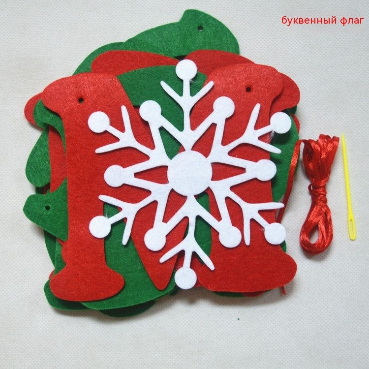 NICREO Рождественские и новогодние декоративные гирлянды-флажки ...