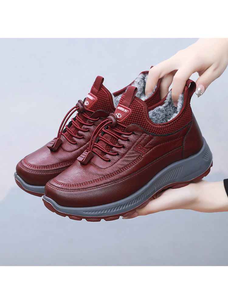 Кроссовки Женский ZinBee Искусственная кожа Туризм, размер 41 Зима Шнурки Китай Вышивка купить c ...