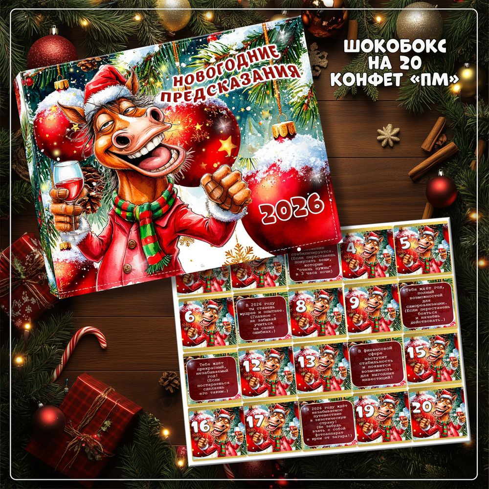 Новогодние предсказания для взрослых, 2026г. 20 конфет купить на OZON ...