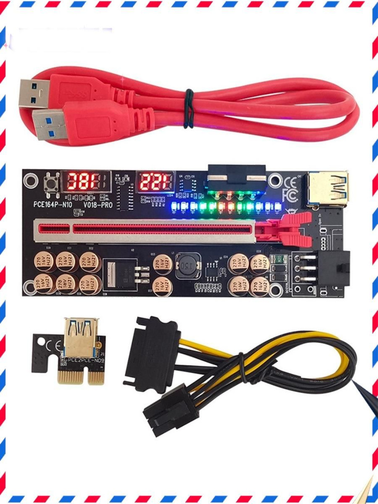 O5VER018 PRO PCI-E Riser Card USB 3.0 Cable 018 PLUS PCI Express 1X to ...