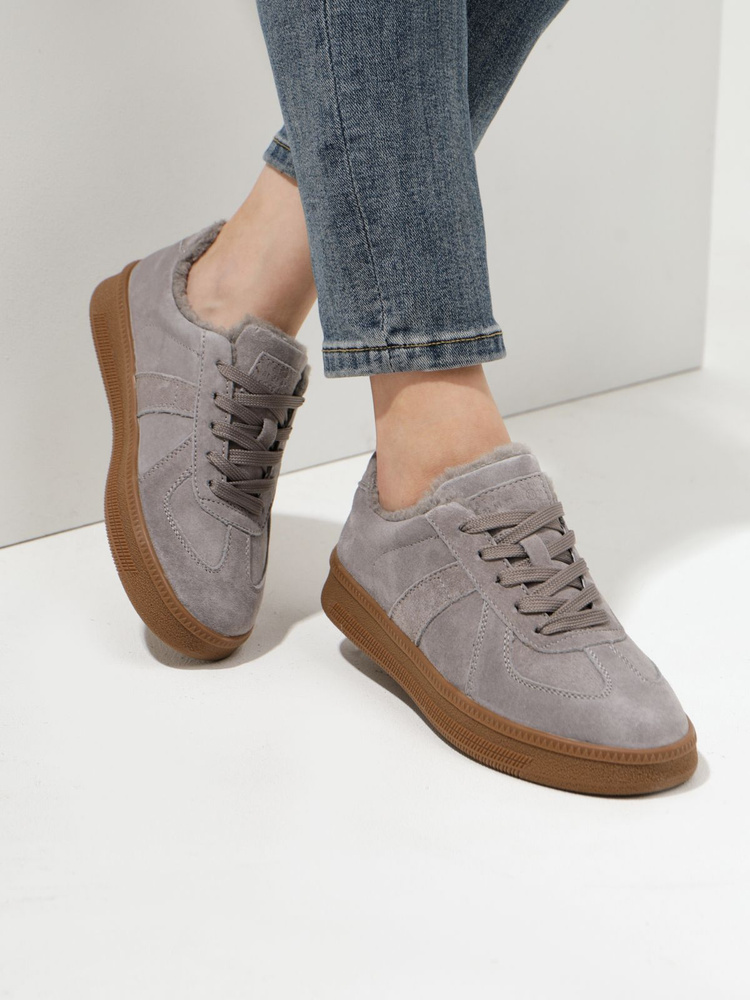 Кеды Женский Covani Нубук Танцы, Легкая атлетика, размер 38 6 Зима Шнурки Россия купить c ...