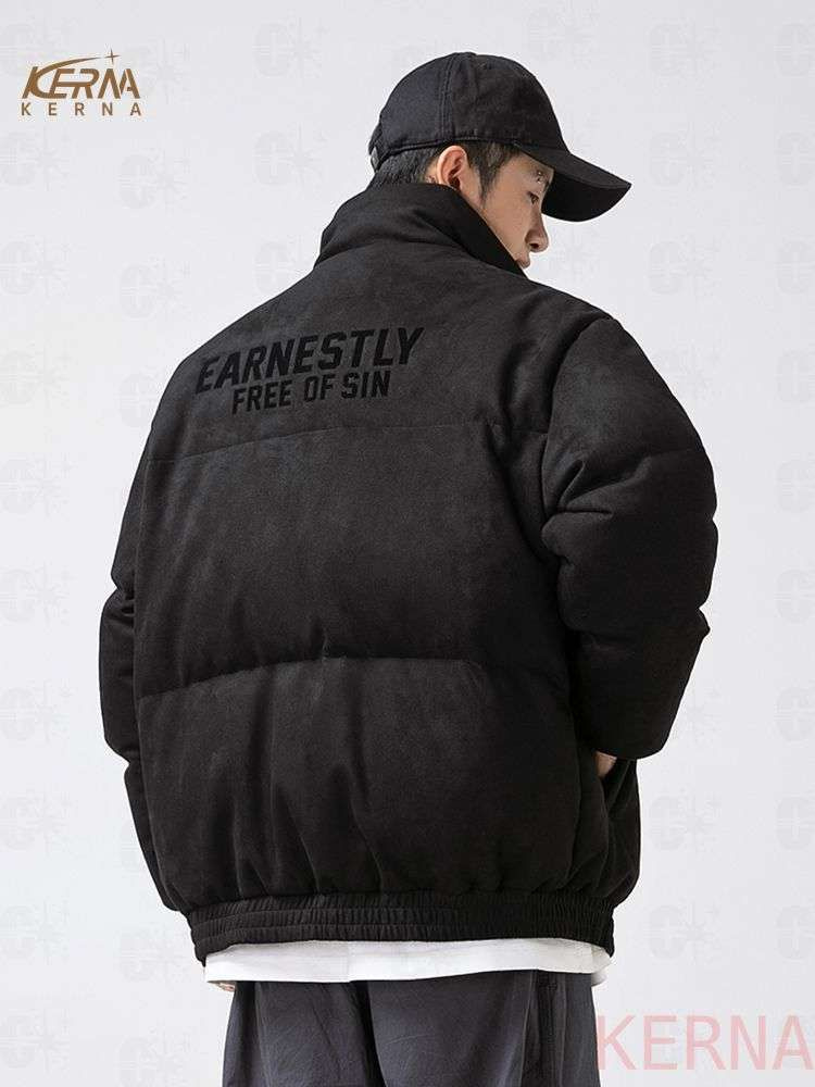 Куртка Мужской KERNA Карманы черный Замша, размер 48 Длинный Зима Полиэстер Китай купить c ...