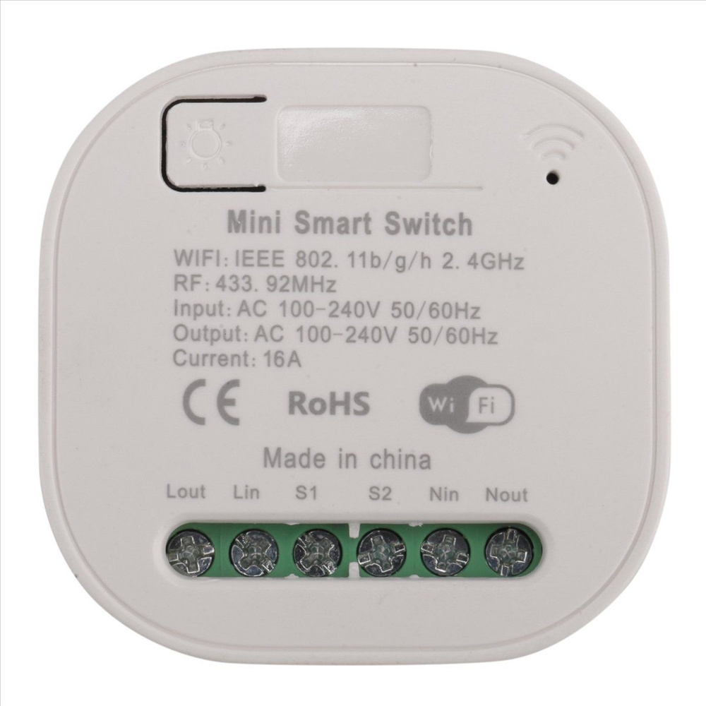 Приемник Tuya WIFI RF433, 16А, интеллектуальный беспроводной ...