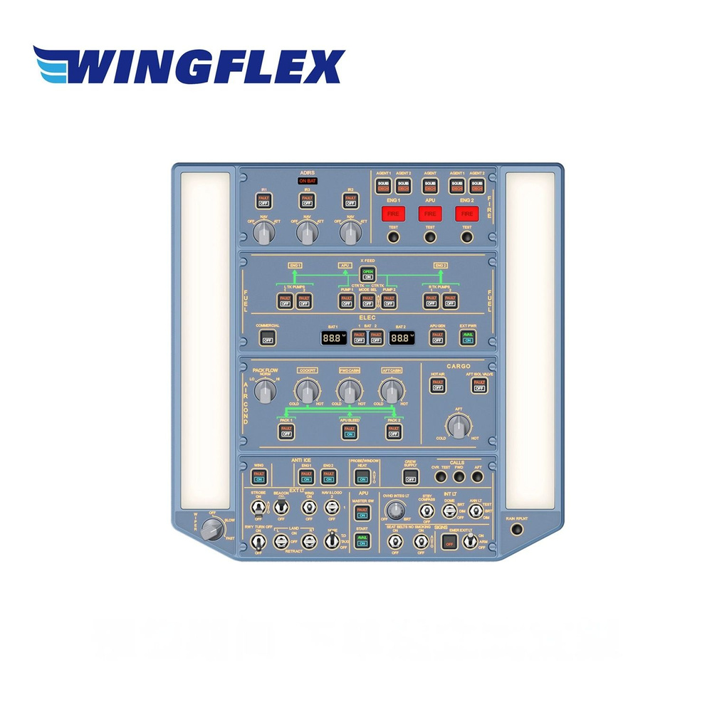 WINGFLEX A320 OVERHEAD PANEL - Точная реплика панели управления для ...