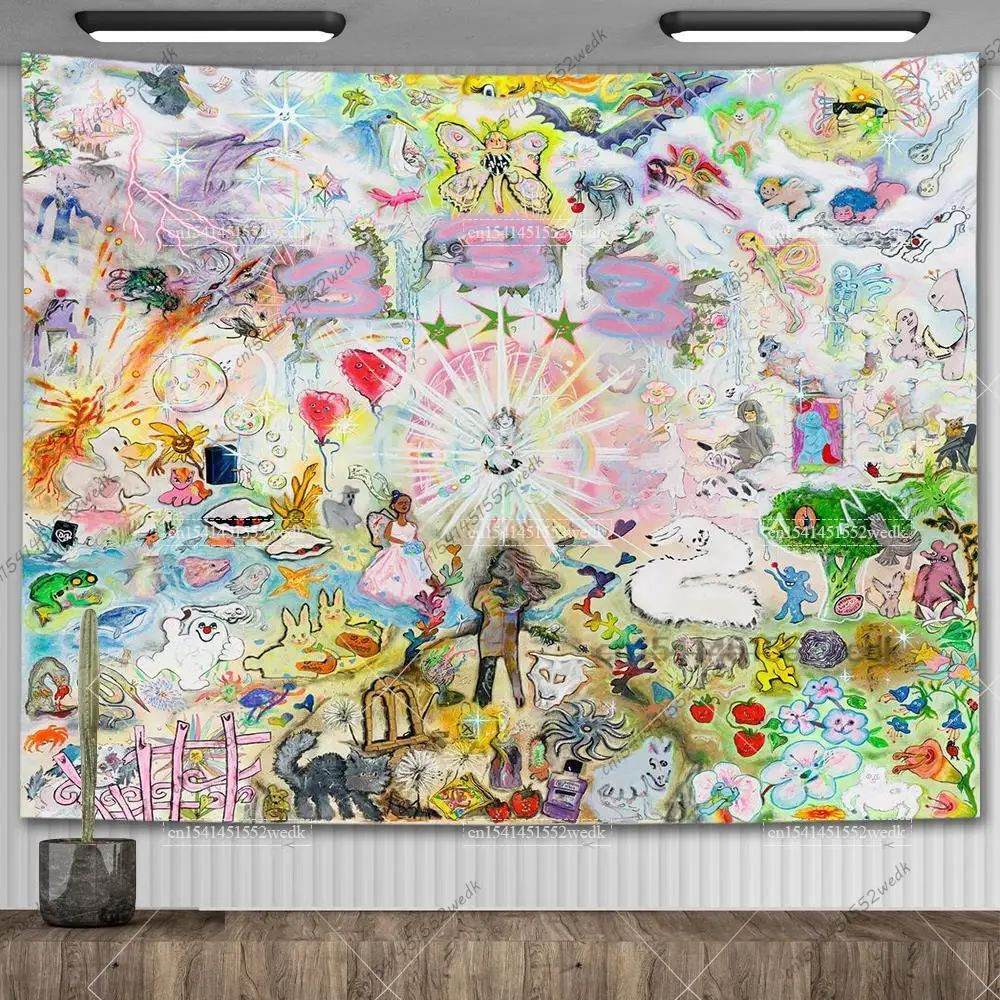 TATB Гобелен "333 bladee обложка альбома хиппи", 75х100 см, 11x11 ...