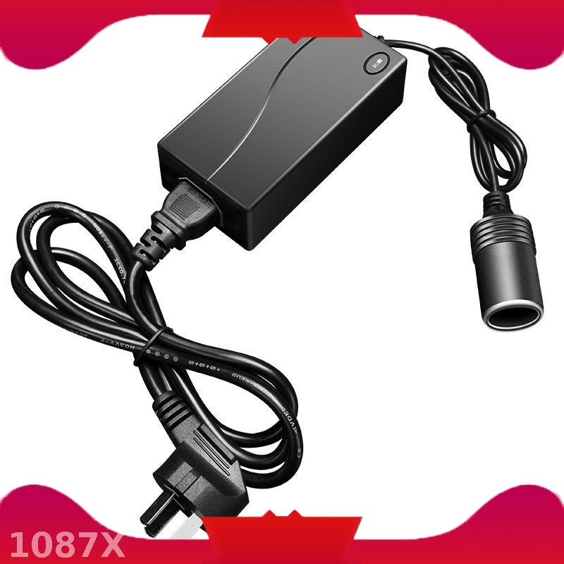 Преобразователь питания 220 В в 12 В, адаптер для автомобильного пылесоса с розеткой 60 Вт ...