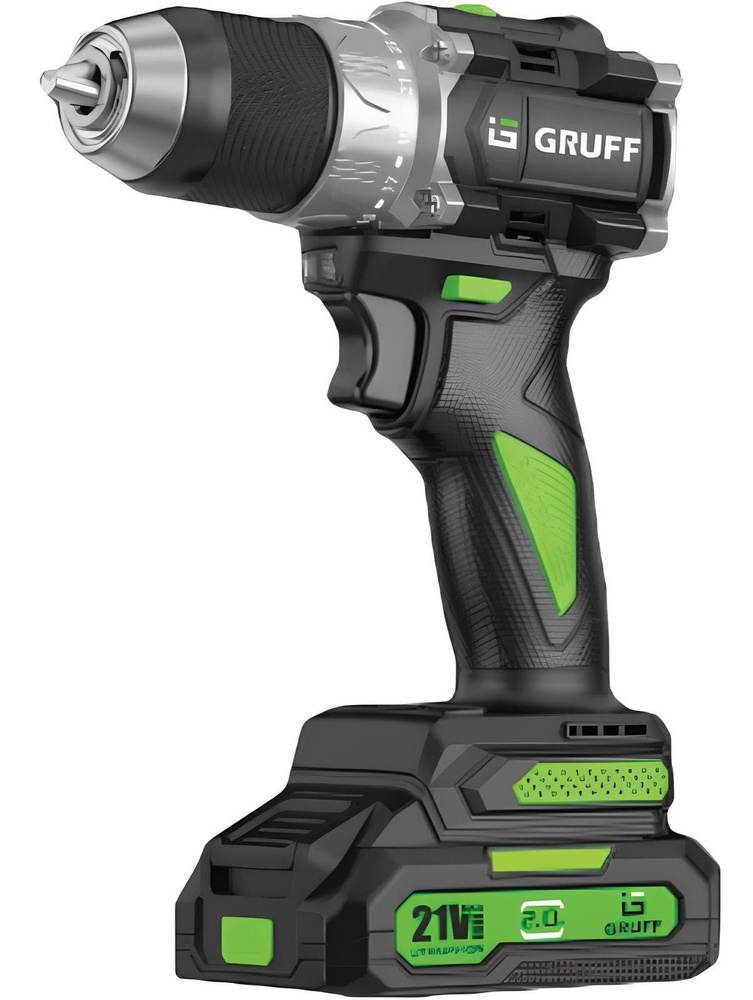 GRUFF Дрель-шуруповерт, 21 В, 65 Нм, 2 АКБ купить на OZON по низкой ...
