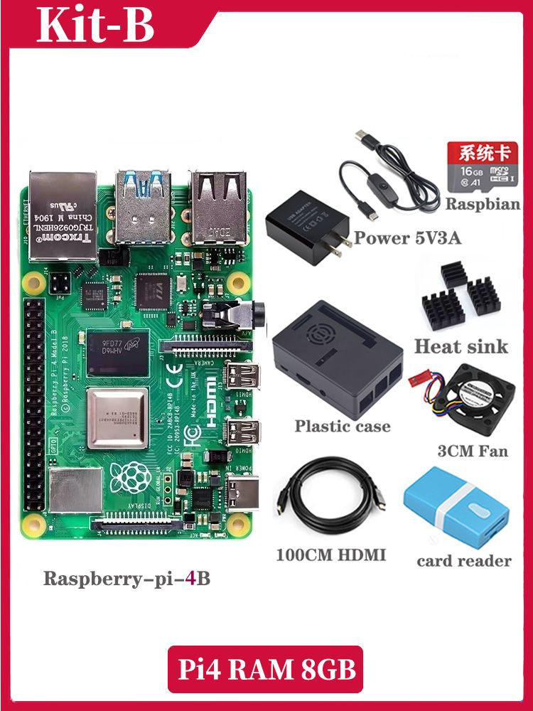 Raspberry Pi 4 Model B 8GB RAM Микрокомпьютер расбери пай 4b купить на OZON по низкой цене ...