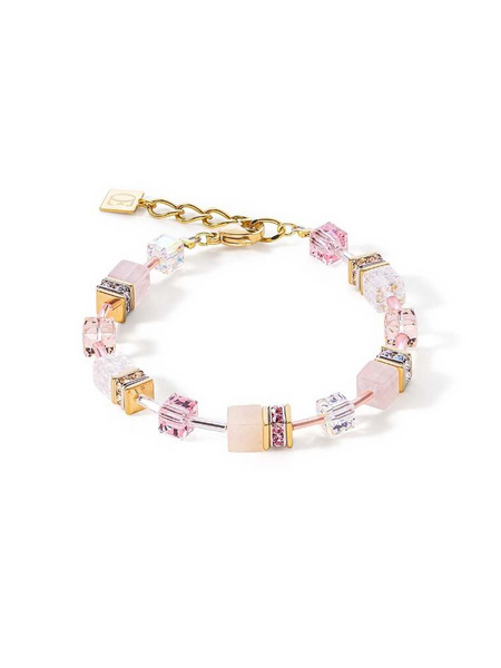 Браслет GeoCUBE Iconic Precious Light Rose Coeur de Lion c кристаллами Swarovski, Дизайнерская ...