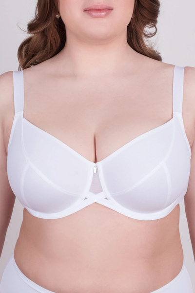 Бюстгальтер Женский Milavitsa мягкая чашка на каркасе, размер 75D белый Полиамид, Эластан ...