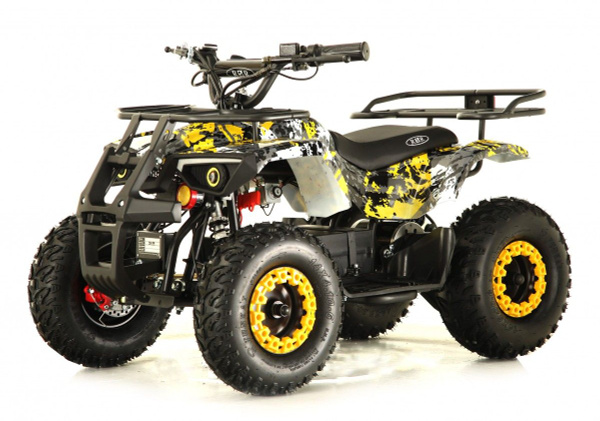 Детский электро квадроцикл TIKI LUX желтый Special 1000W купить на OZON по низкой цене (1624638897)