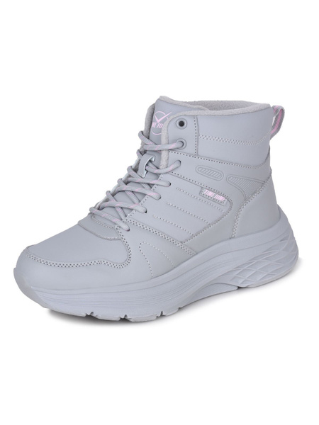 Ботинки Женский TimeJump серый, размер 36 Демисезон G Шнурки Стандартный средний (до 9 см ...