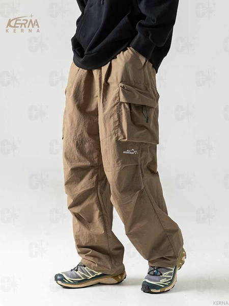 Брюки Мужской KERNA хаки Нейлон Повседневный, размер 54 Эластичная прямой На любой сезон Карманы ...
